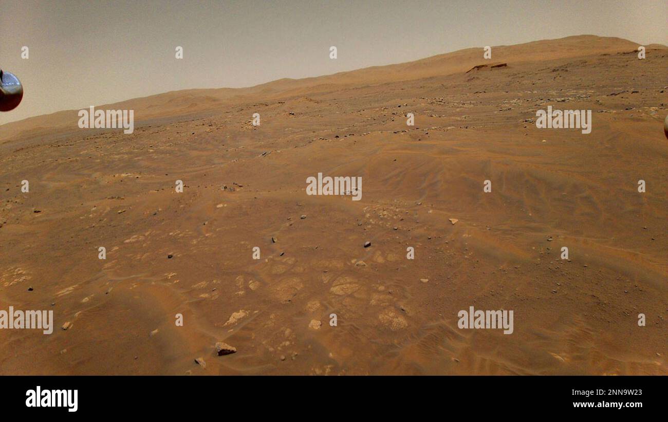 This May 22, 2021 photo made available by NASA shows the surface of ...