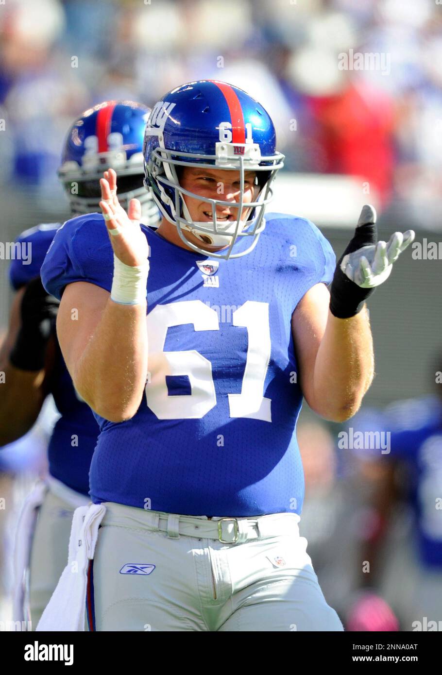 17 October 2010: New York Giants offensive tackle Adam Koets (61 ...