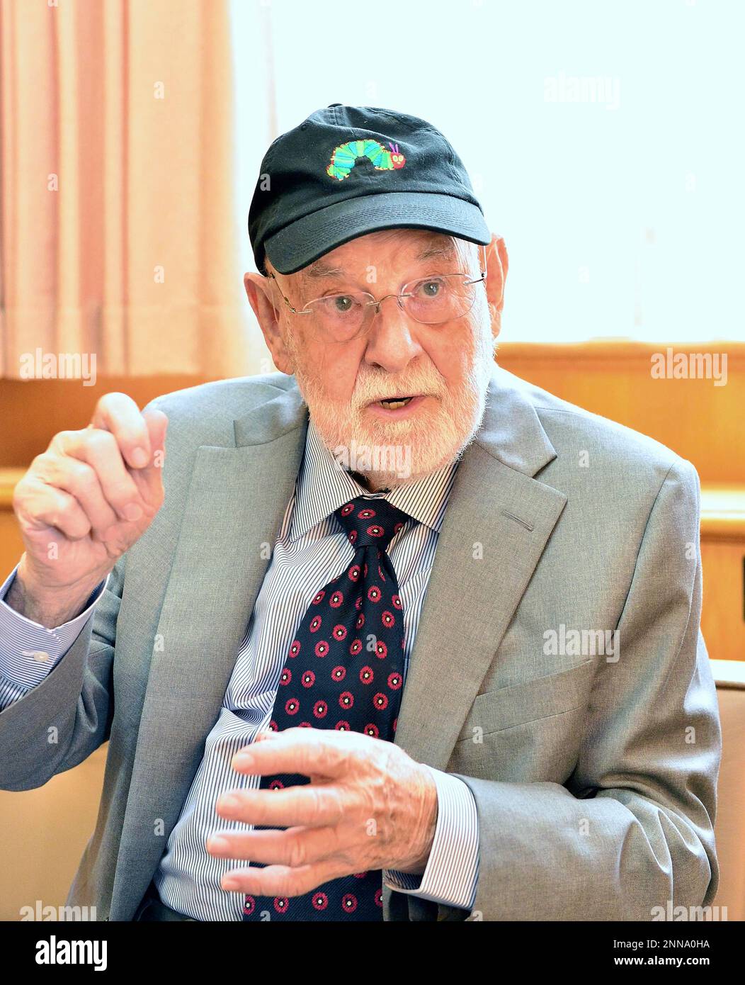 A file photo shows an American writer of children's books Eric Carle ...