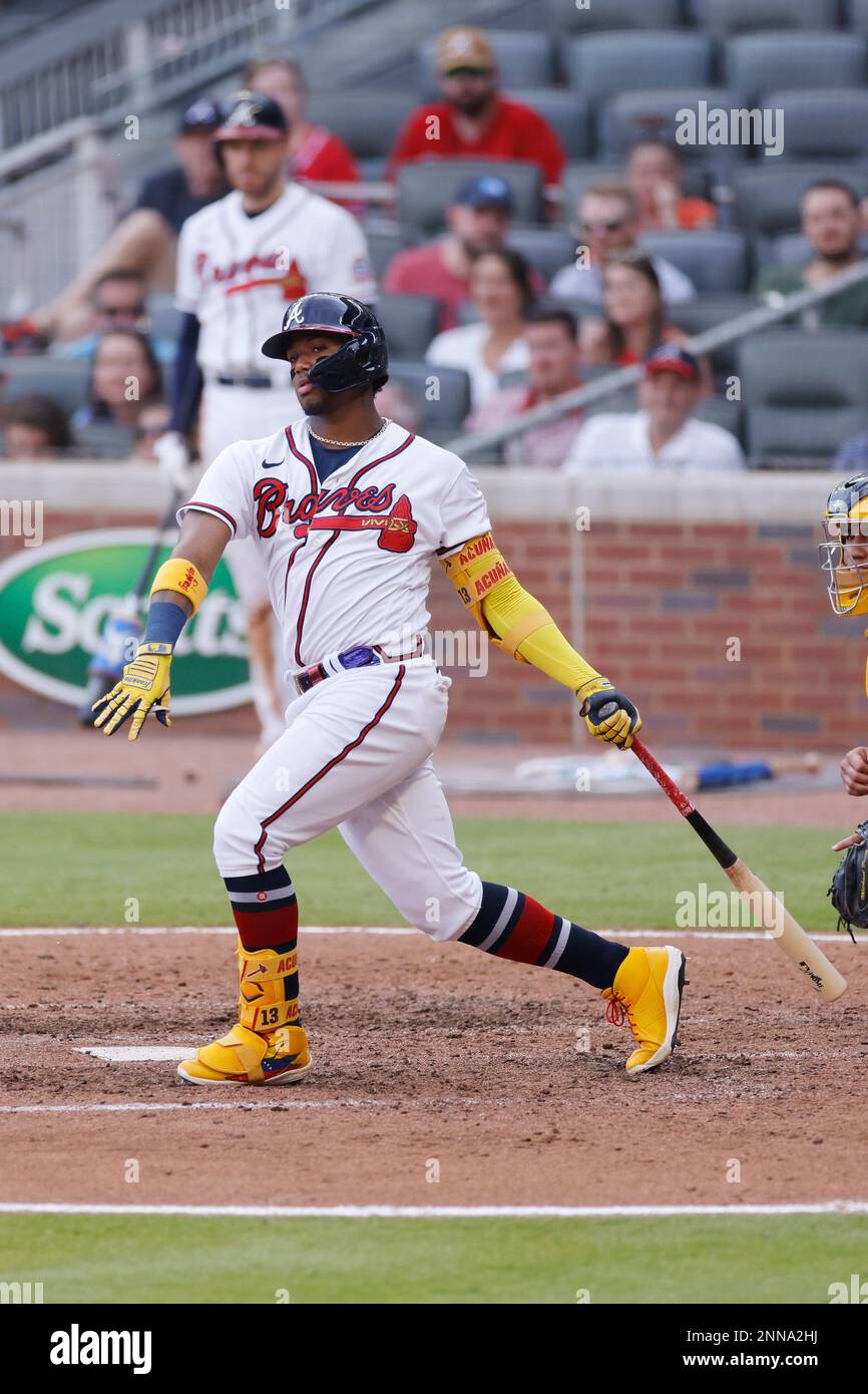 ATLANTA, GA - MAY 22: Atlanta Braves outfielder Ronald Acuna Jr. (13 ...