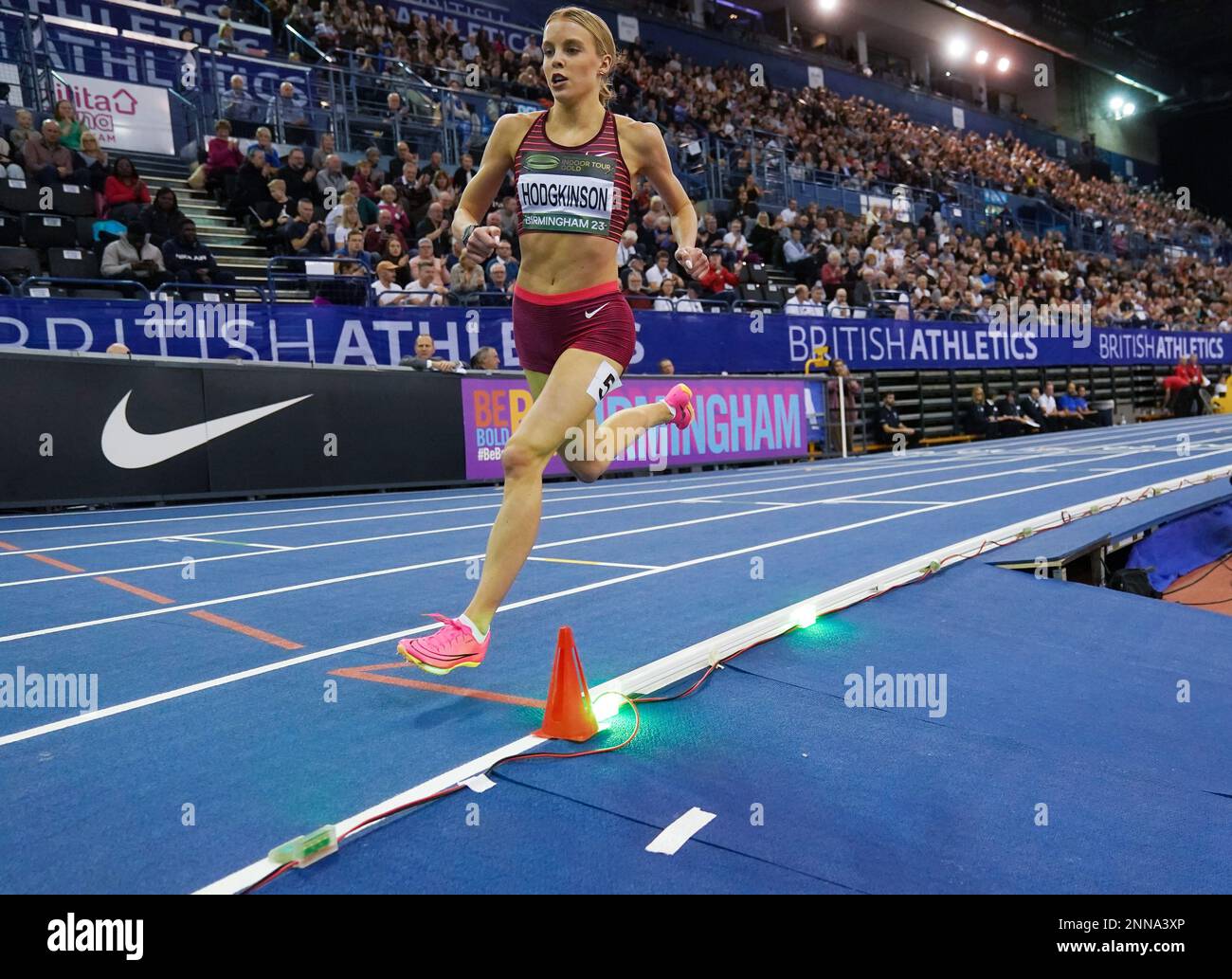 Keely Hodgkinson on her way to winning the Women's 800m Final during ...