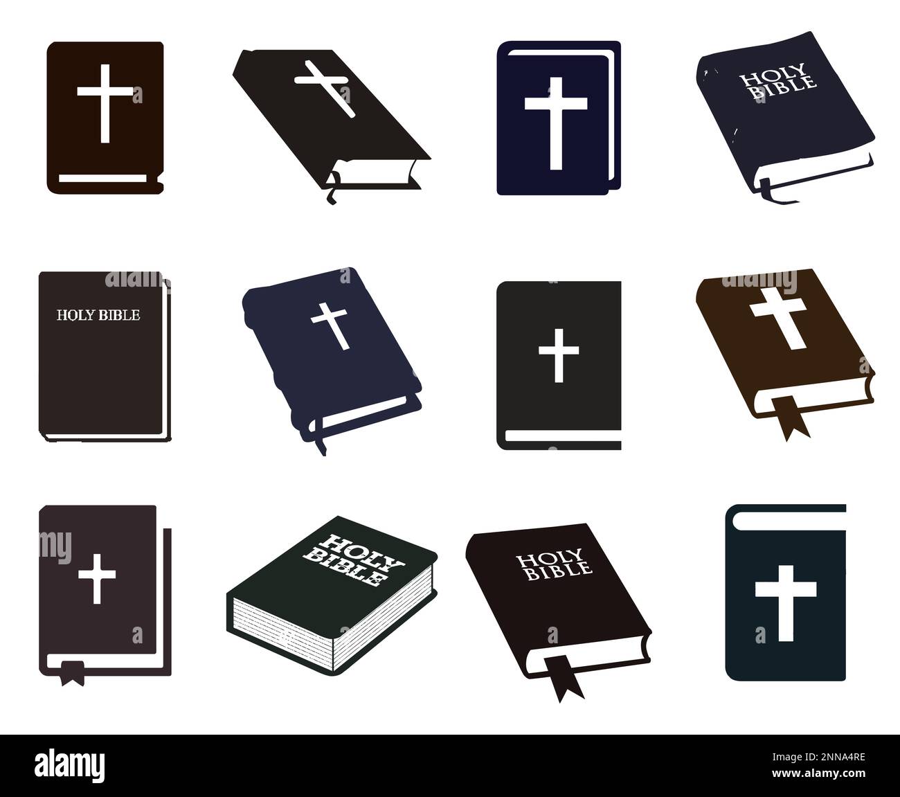 Black holy bible book icon hi-res stock photography and images - Alamy