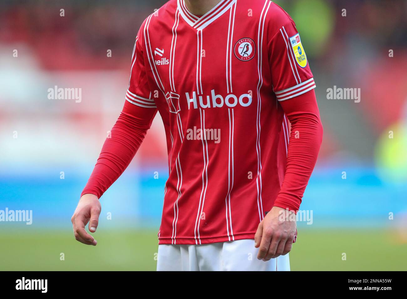 Bristol City’s new home shirt during the Sky Bet Championship match ...