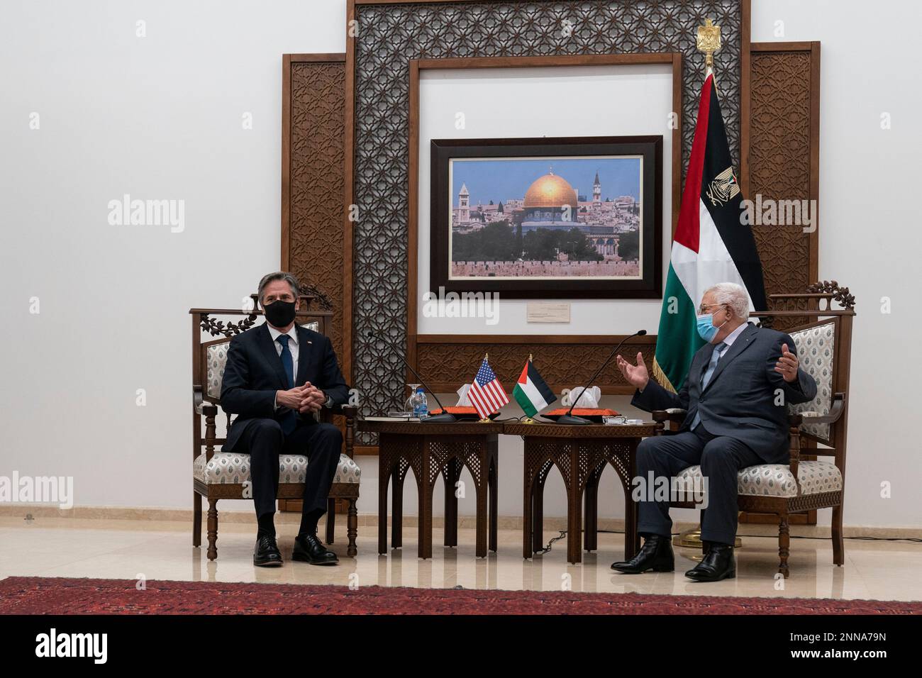 Secretary of State Antony Blinken speaks with Palestinian President ...