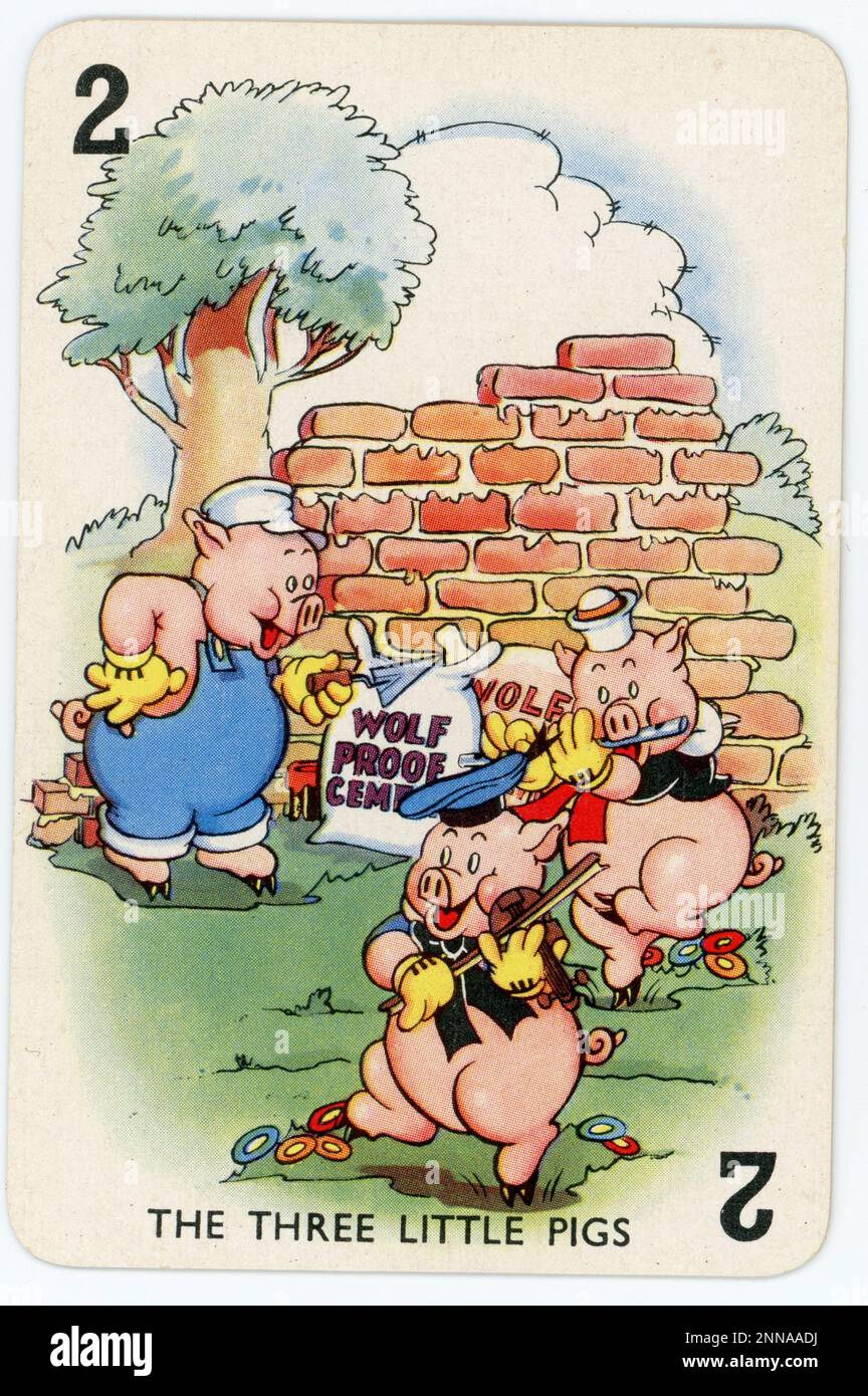 Card featuring THE THREE LITTLE PIGS from Shuffled Symphonies WALT ...