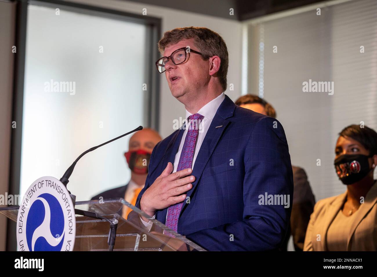 MARTA CEO Jeffrey Parker speaks during a press conference at the ...