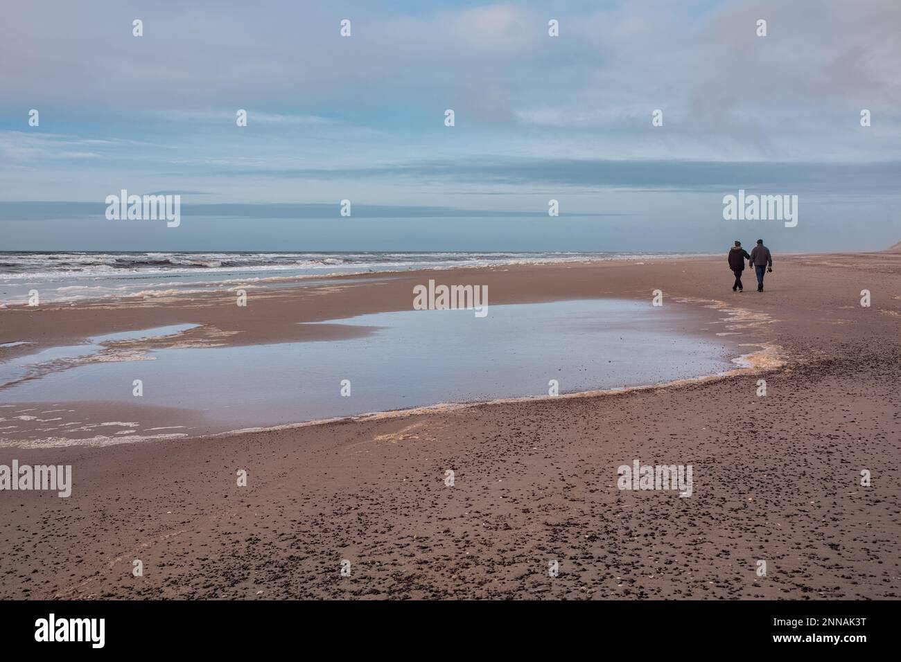Walking on the beach at Hvide Sande, Denmark Stock Photo - Alamy