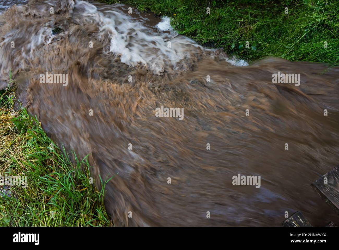 powerful waterfall with dirty water after the hard rain Stock Photo - Alamy