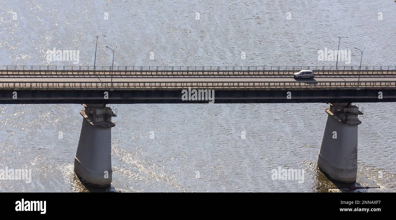 road bridge over the river top view water sky Stock Photo - Alamy