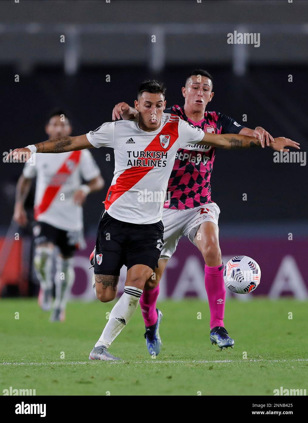 Tomas Leonardo Lecanda of Argentina's River Plate, left, and Alejandro ...
