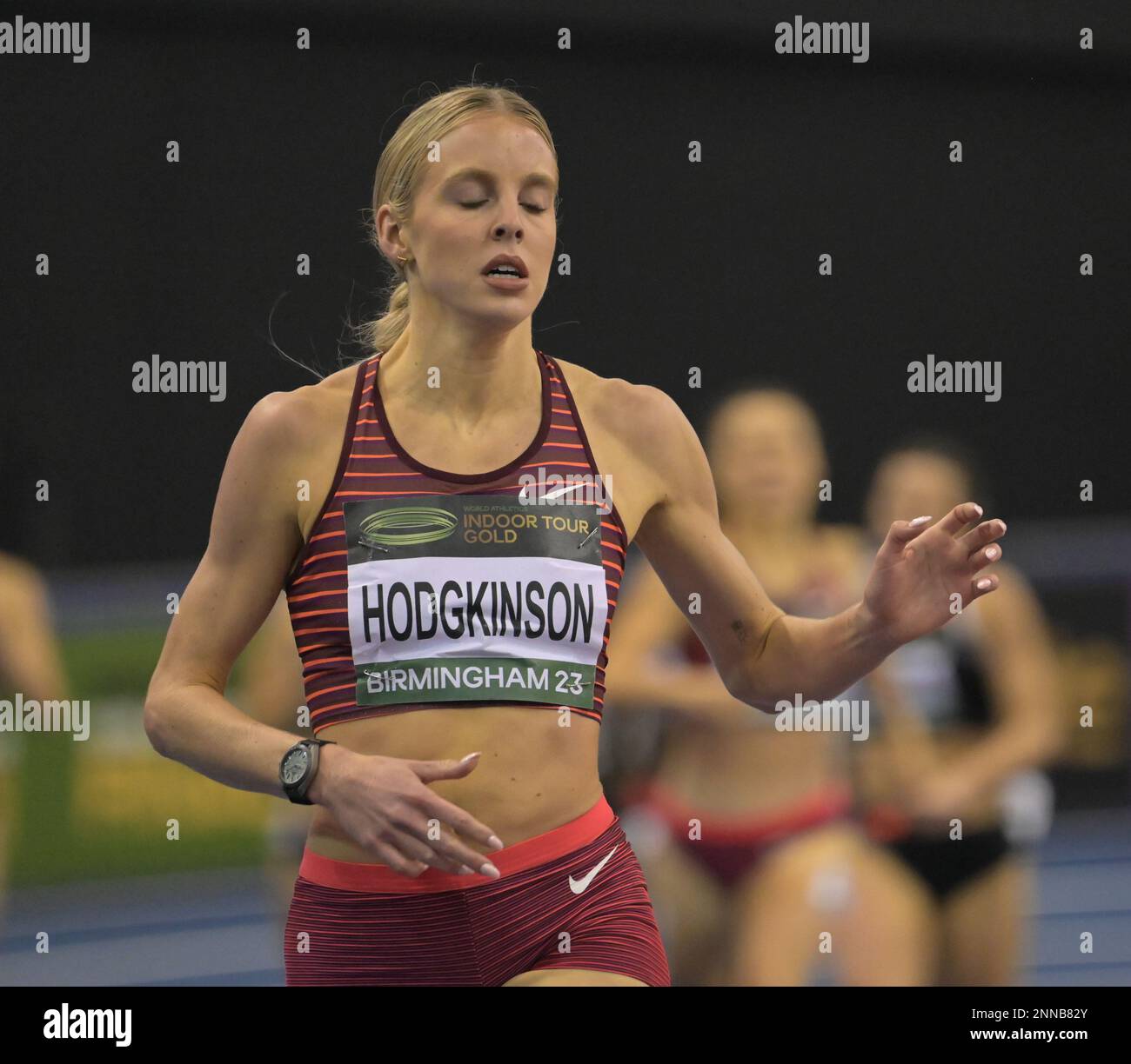 Birmingham, England. 25 February, 2023. Keely Hodgkinson misses out on ...