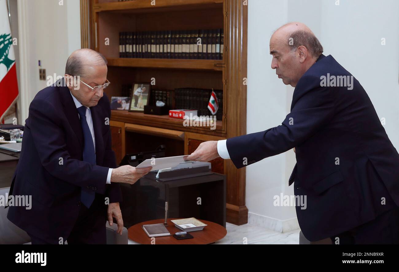 In this photo released by Lebanon's official government photographer ...