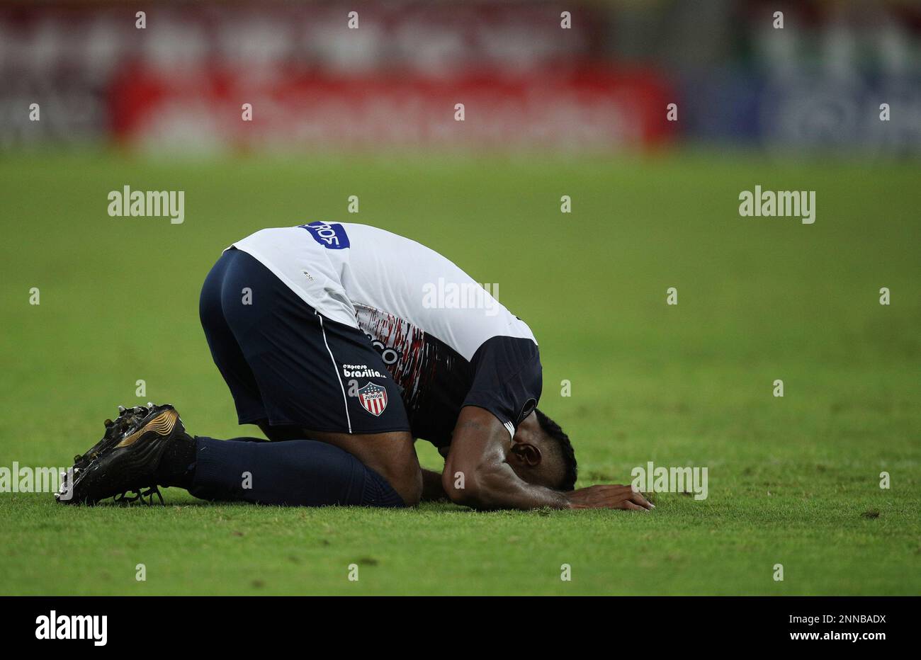 Willer Ditta of Colombia's Junior celebrates winning 2-1 against Brazil ...