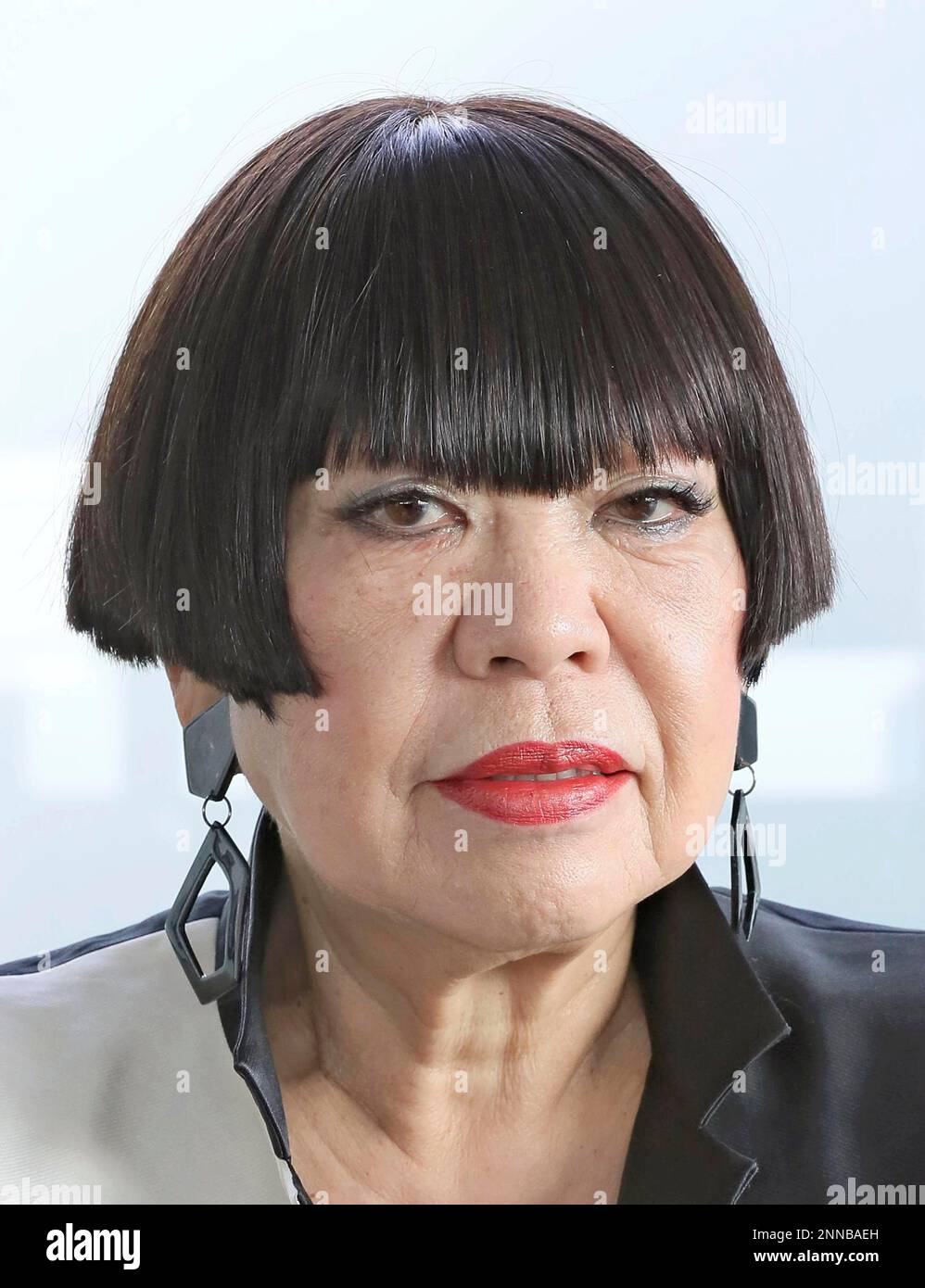 A file photo shows Japanese fashion designer Koshino Junko speaking ...
