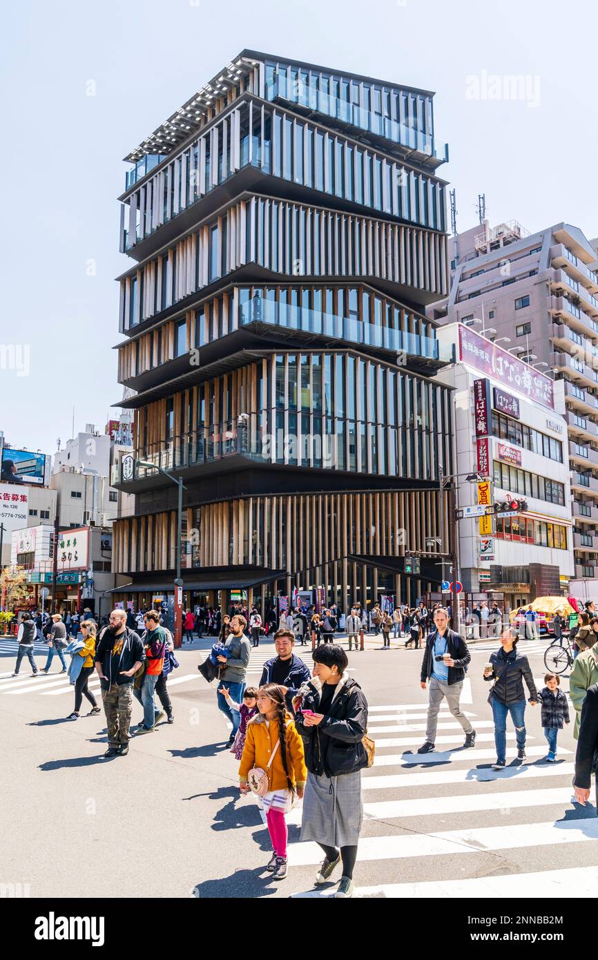Tokyo. The Asakusa Culture Tourist Information Center designed by Kengo ...