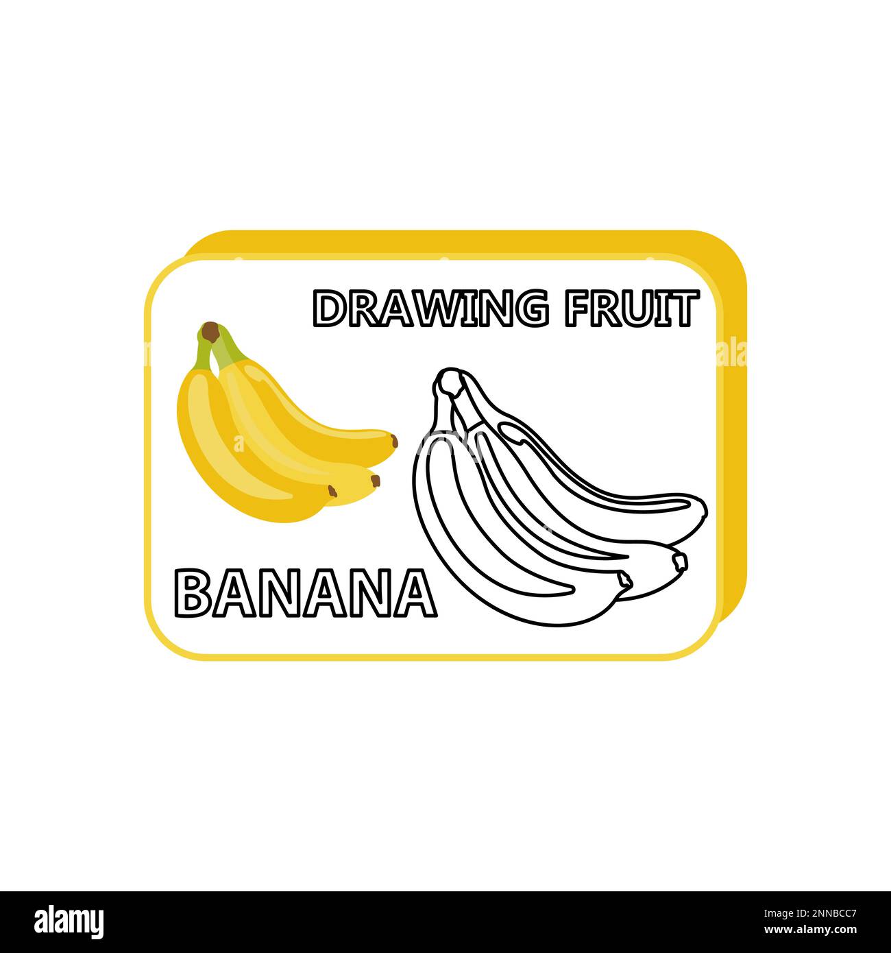 Cute banana coloring page hi-res stock photography and images - Alamy