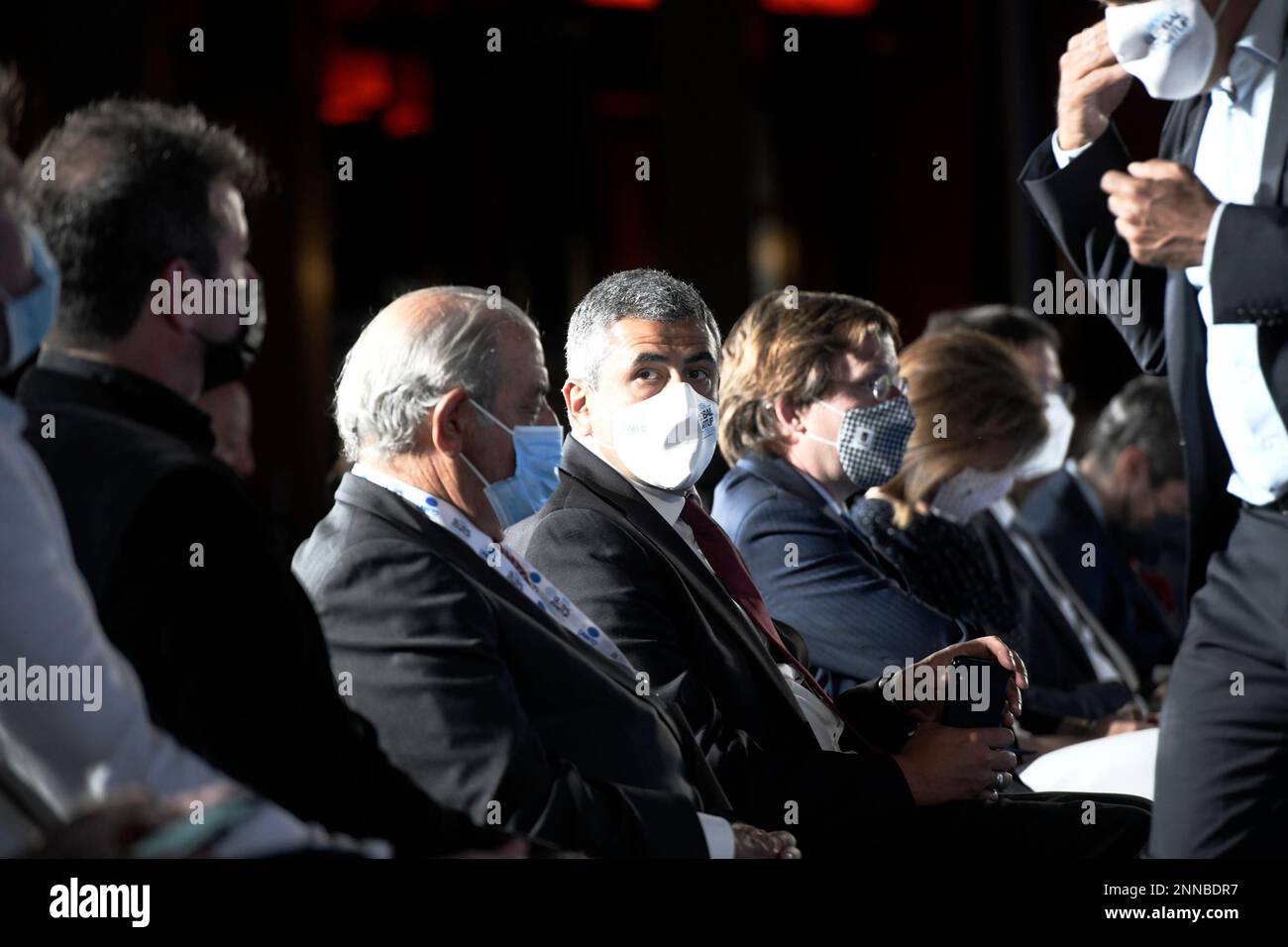 The Mayor of Madrid, José Luis Martínez-Almeida (4l), during the awards ...