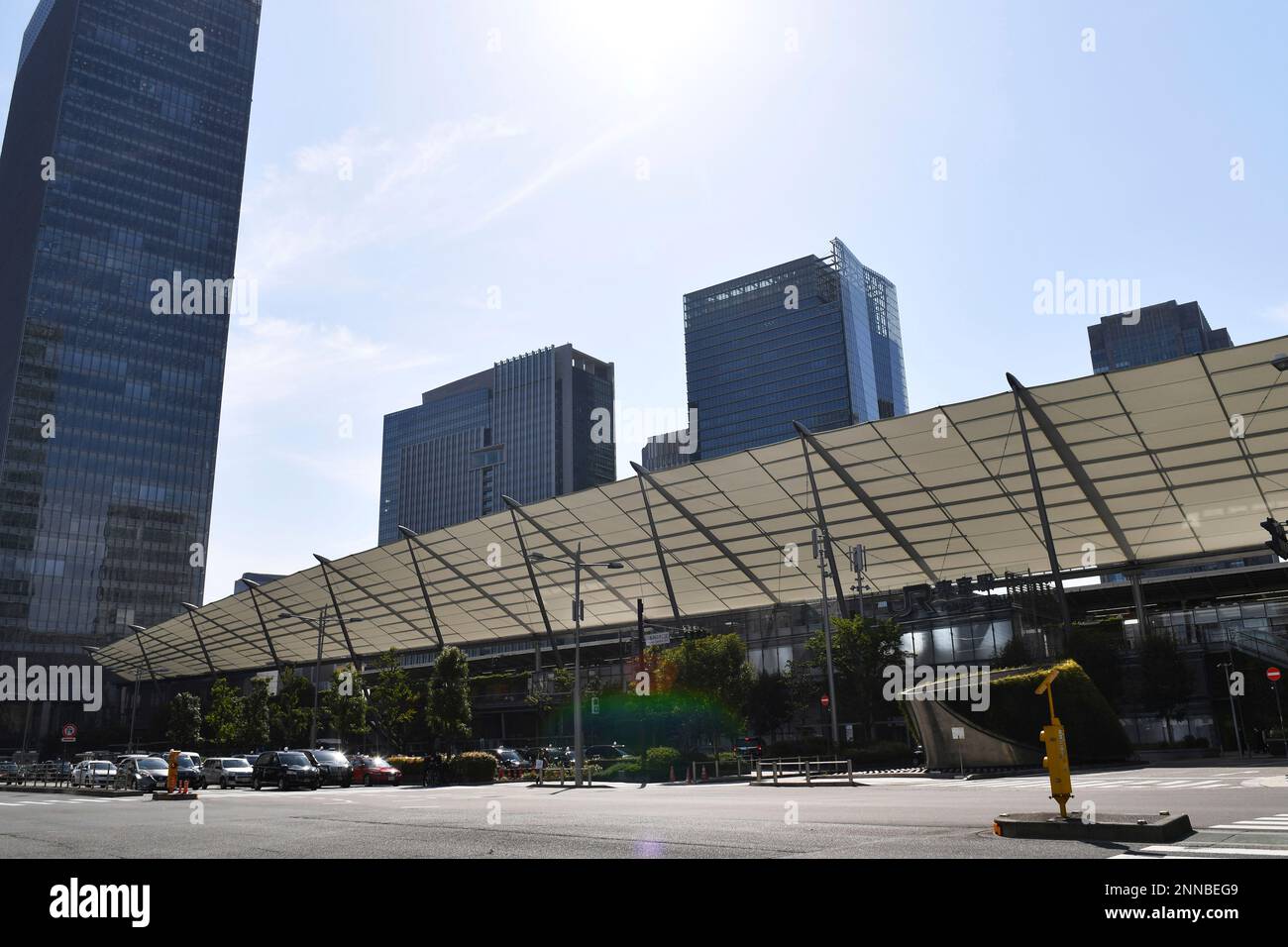 A picture shows Yaesu side of JR Tokyo Station in Tokyo on April 15 ...