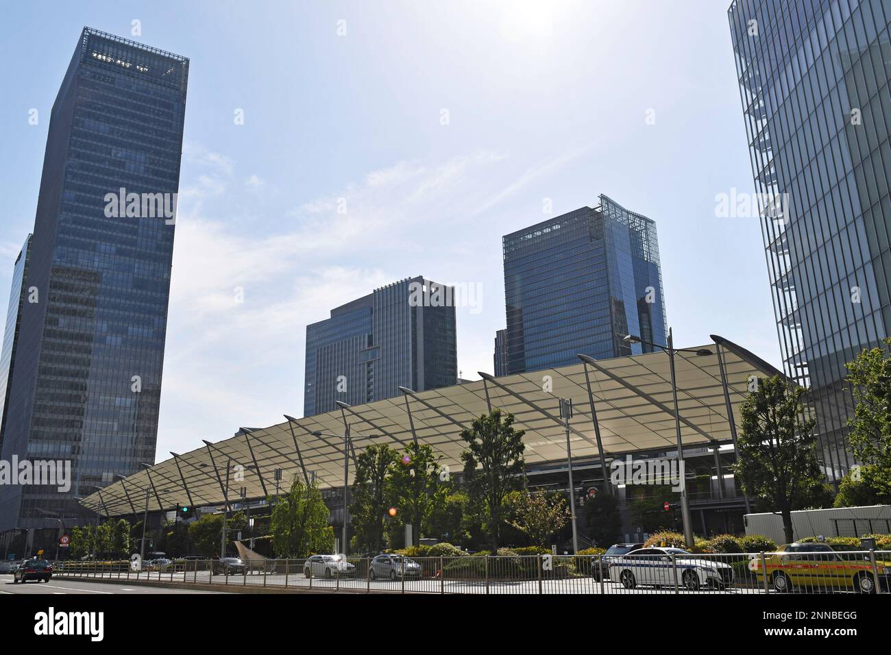 A picture shows Yaesu side of JR Tokyo Station in Tokyo on April 15 ...