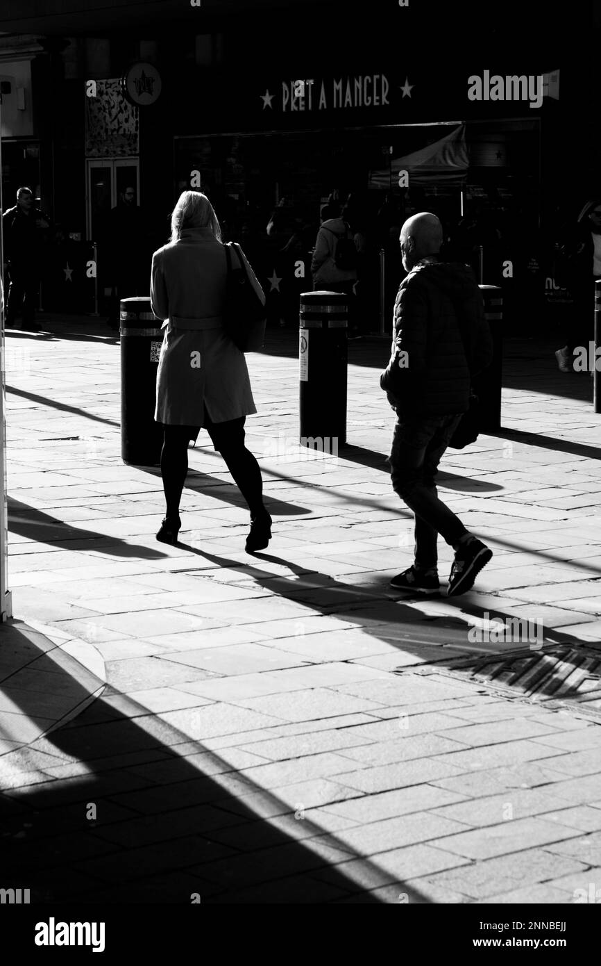 Shoppers high street Black and White Stock Photos & Images - Alamy