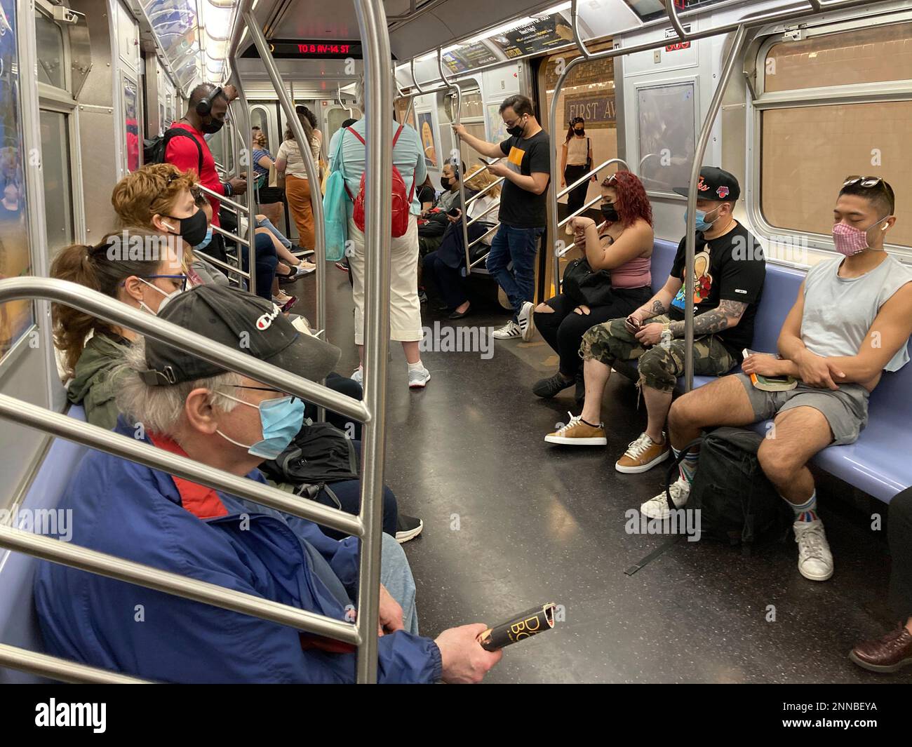 Photo by: STRF/STAR MAX/IPx 2021 5/17/21 New York City subway returns ...