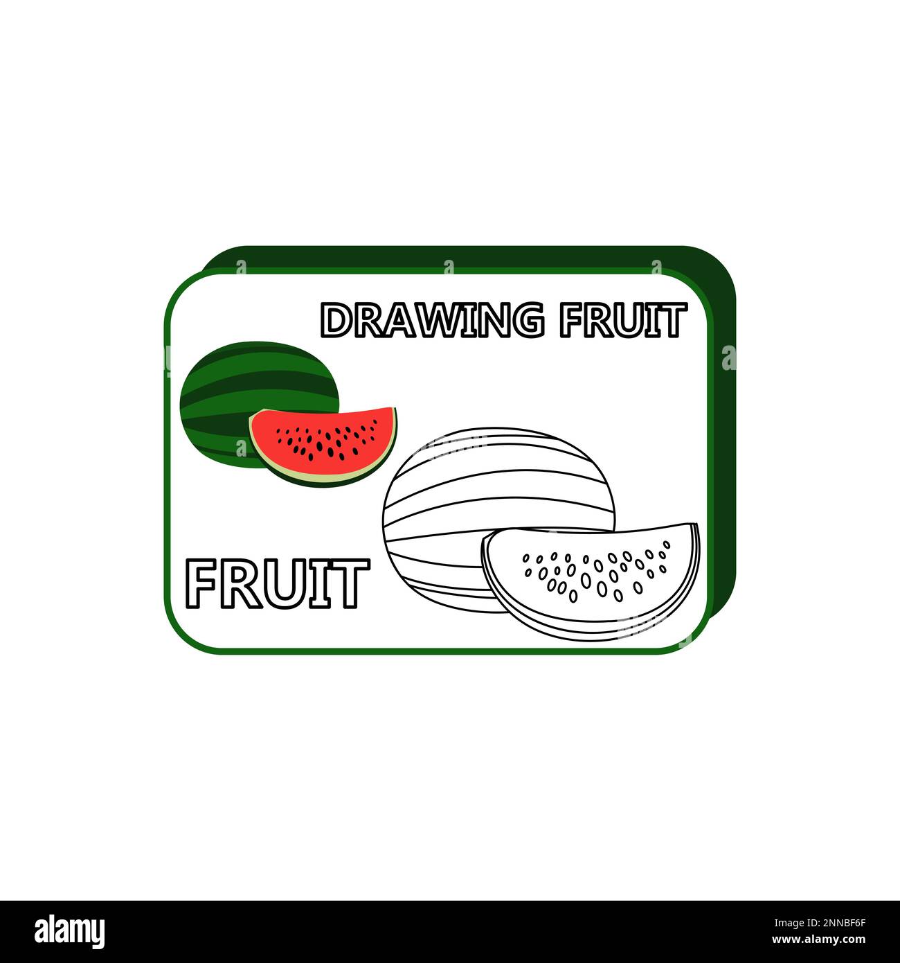 Coloring book for kids, watermelon vector Stock Vector Image & Art - Alamy