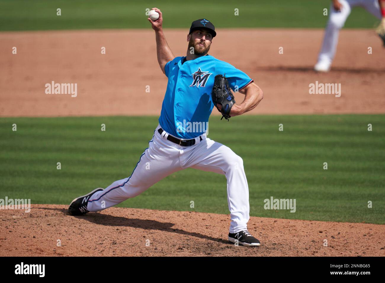 Miami Marlins pitcher Anthony Bass (52) during a Major League Spring ...