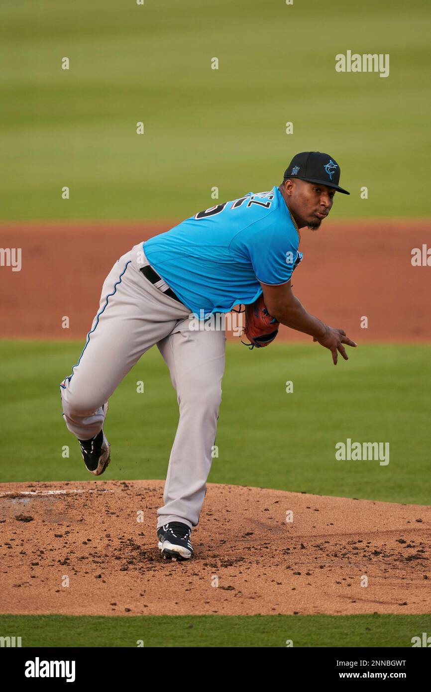 Miami Marlins pitcher Sixto Sánchez (45) during a Major League Spring ...
