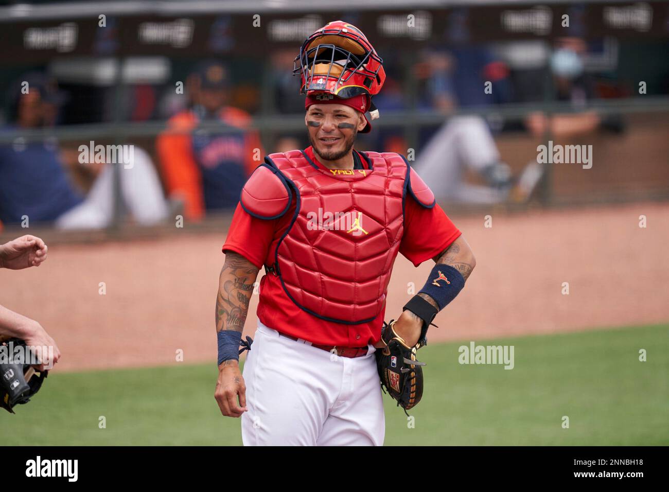 St. Louis Cardinals catcher Yadier Molina (4) during a Major League ...