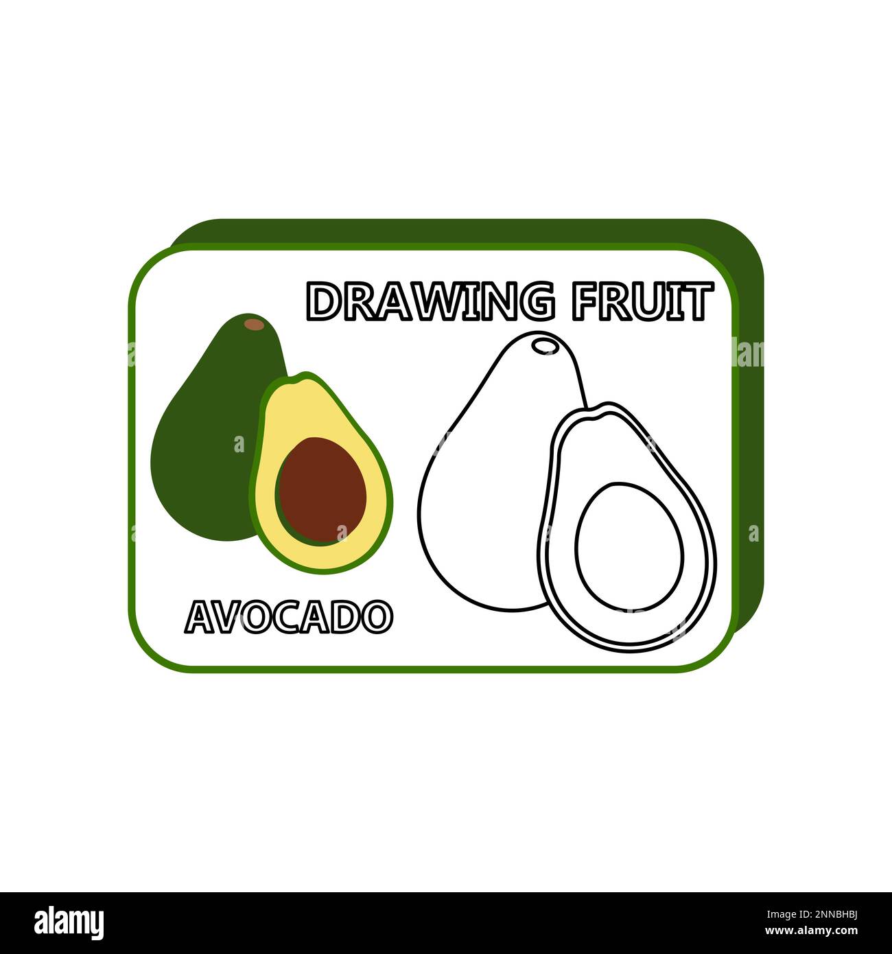 Simple educational draw and coloring game for kids. Illustration slice ...