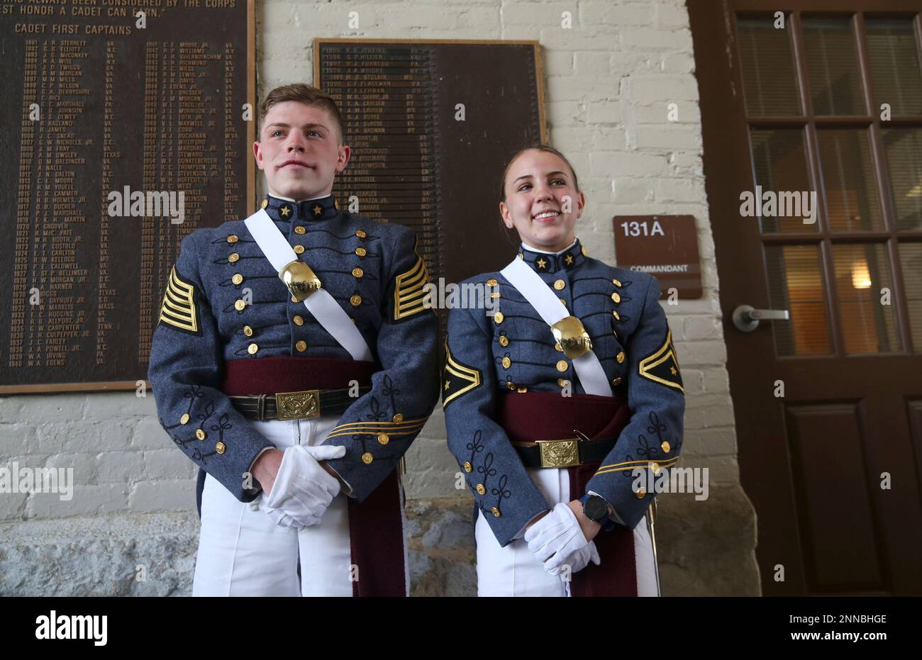 Virginia Military Institute cadets Troy Smith, outgoing regimental ...