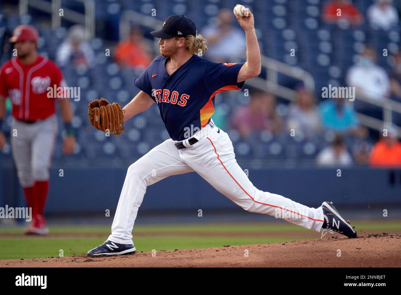 Houston Astros pitcher Kit Scheetz (92) during a Major League Spring Training game against the ...