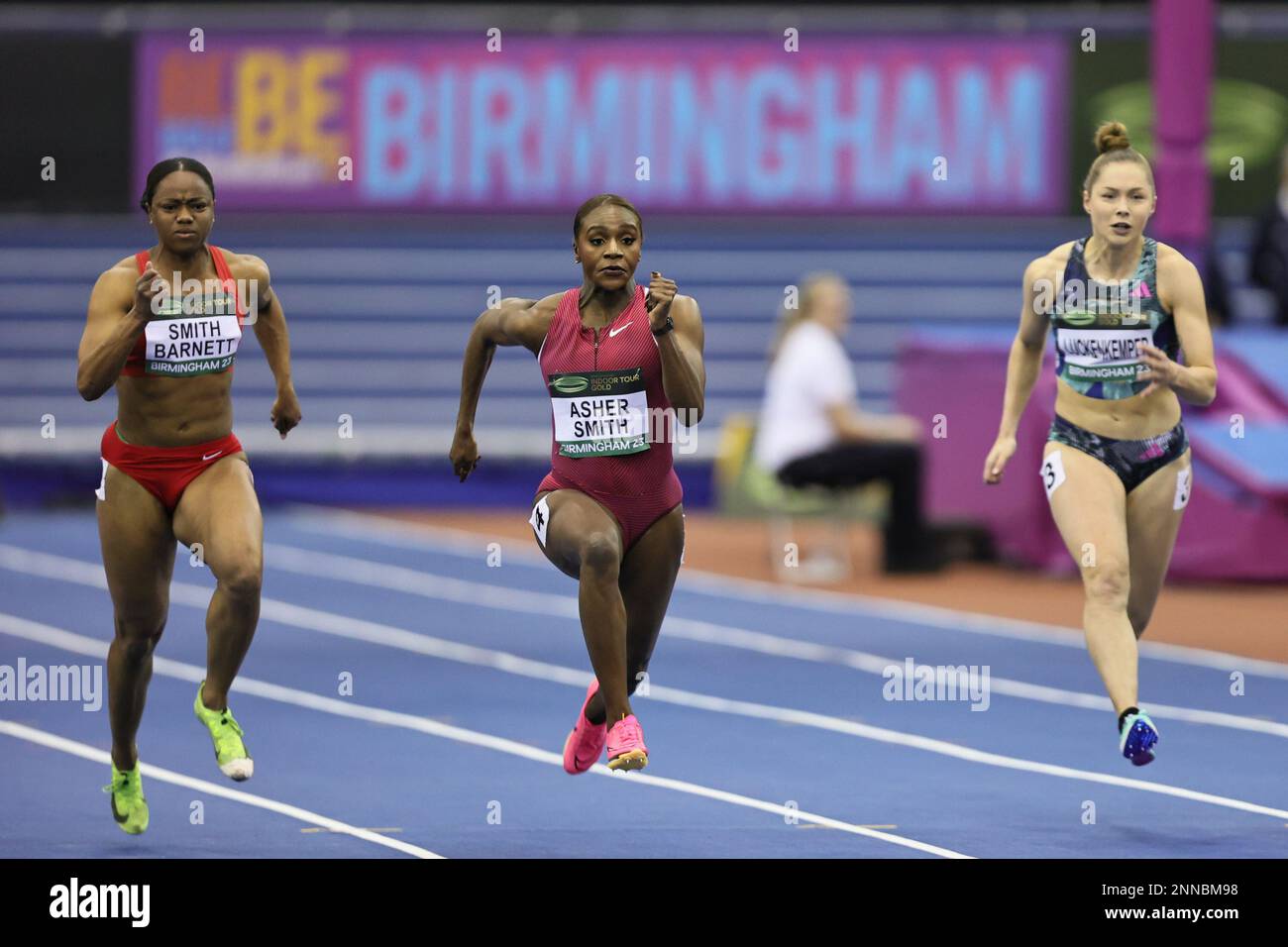 Birmingham, UK. 25th Feb 2023. Dina Asher-Smith (GBR) beats Destiny ...