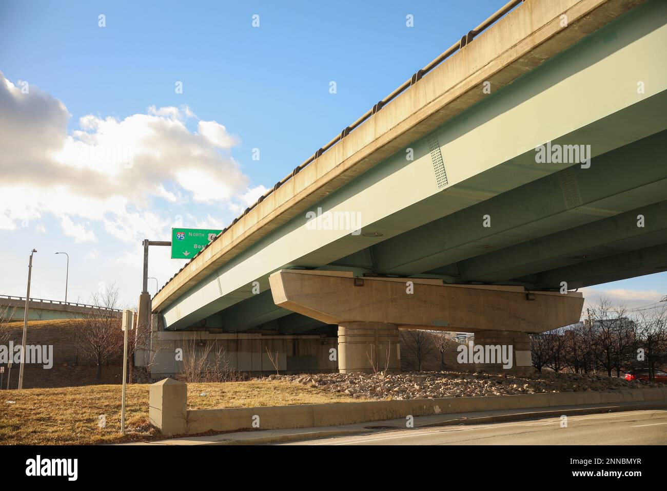 interstate bridge roads urban infrastructure showing motorway Stock ...