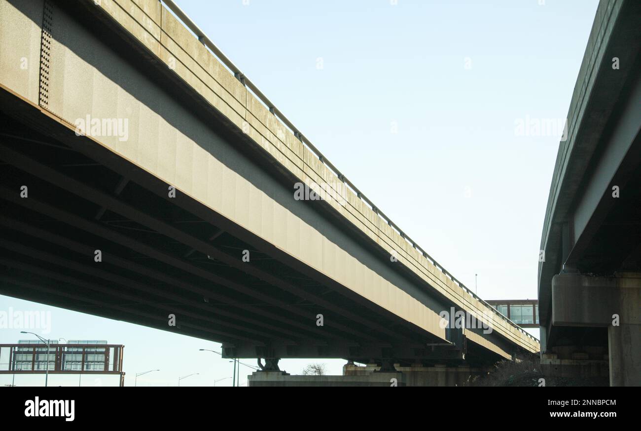 interstate bridge roads urban infrastructure showing motorway Stock ...