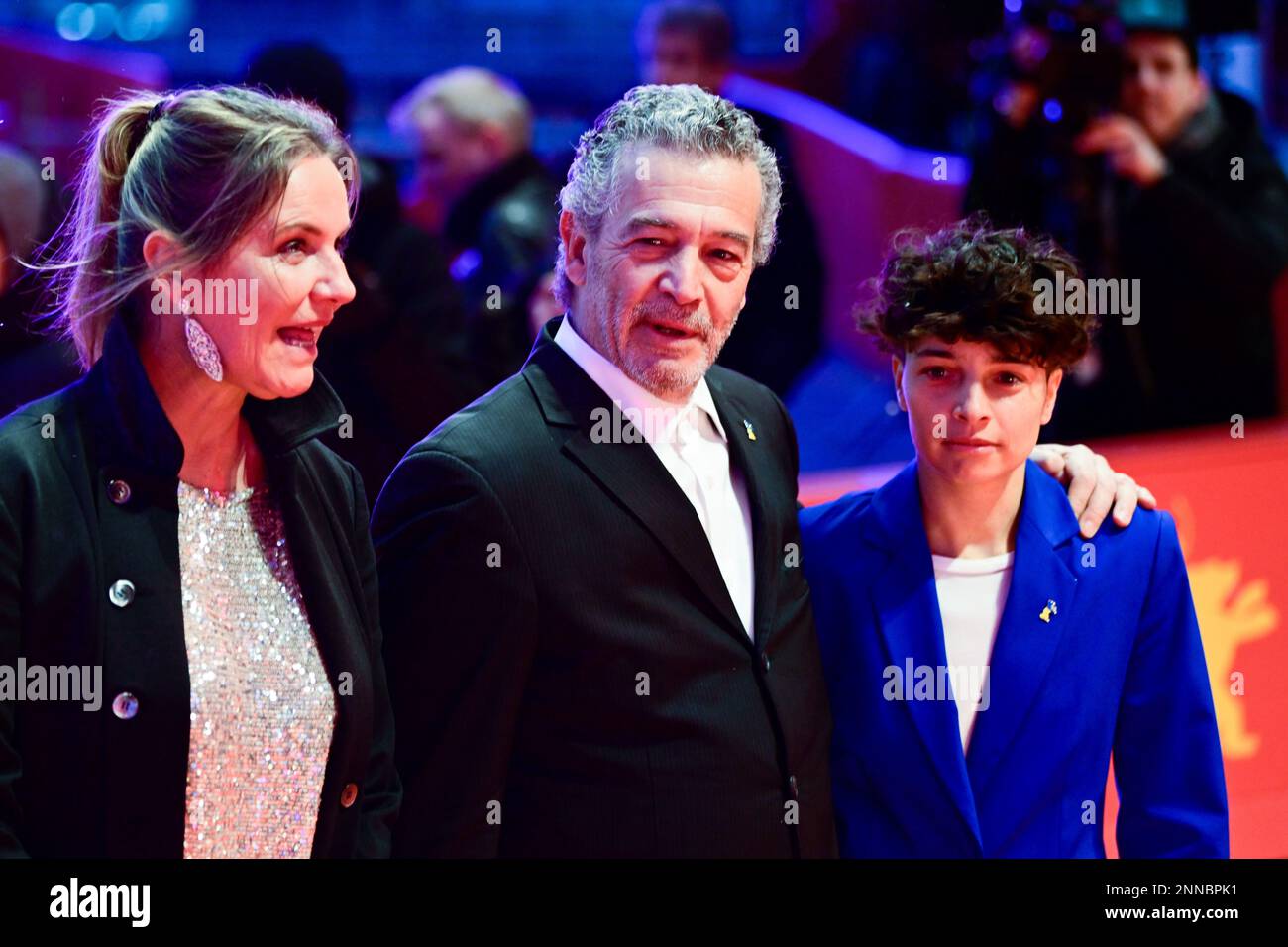 Berlin, Germany. 25th Feb, 2023. Leonor Teles (camera, r), Joao Canijo ...
