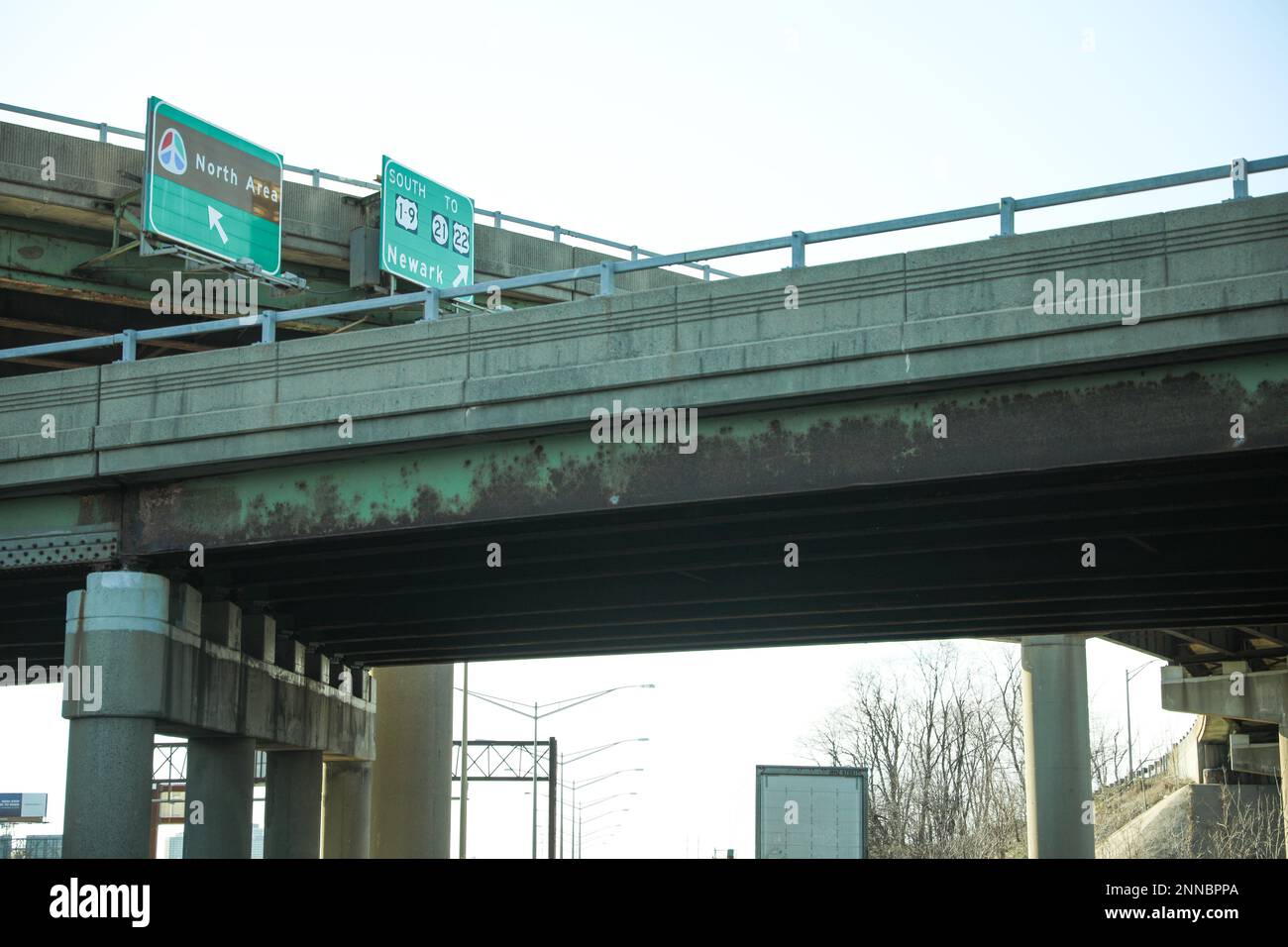 interstate bridge roads urban infrastructure showing motorway Stock ...