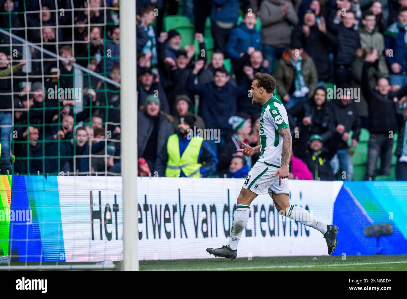 GRONINGEN - Liam van Gelderen of FC Groningen celebrates his goal 3-0 ...