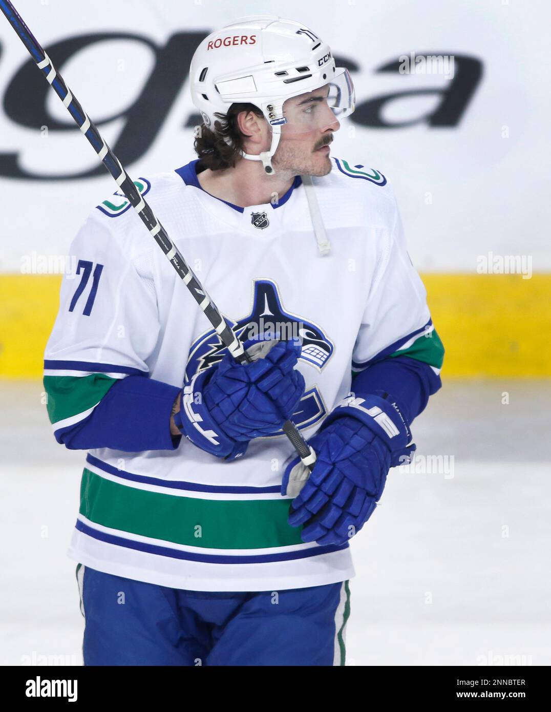 NHL profile photo on Vancouver Canucks player Zack MacEwen at a game ...