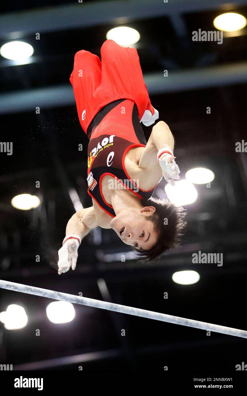 Japanese legendary gymnast Kohei Uchimura, a three-time Olympic gold ...