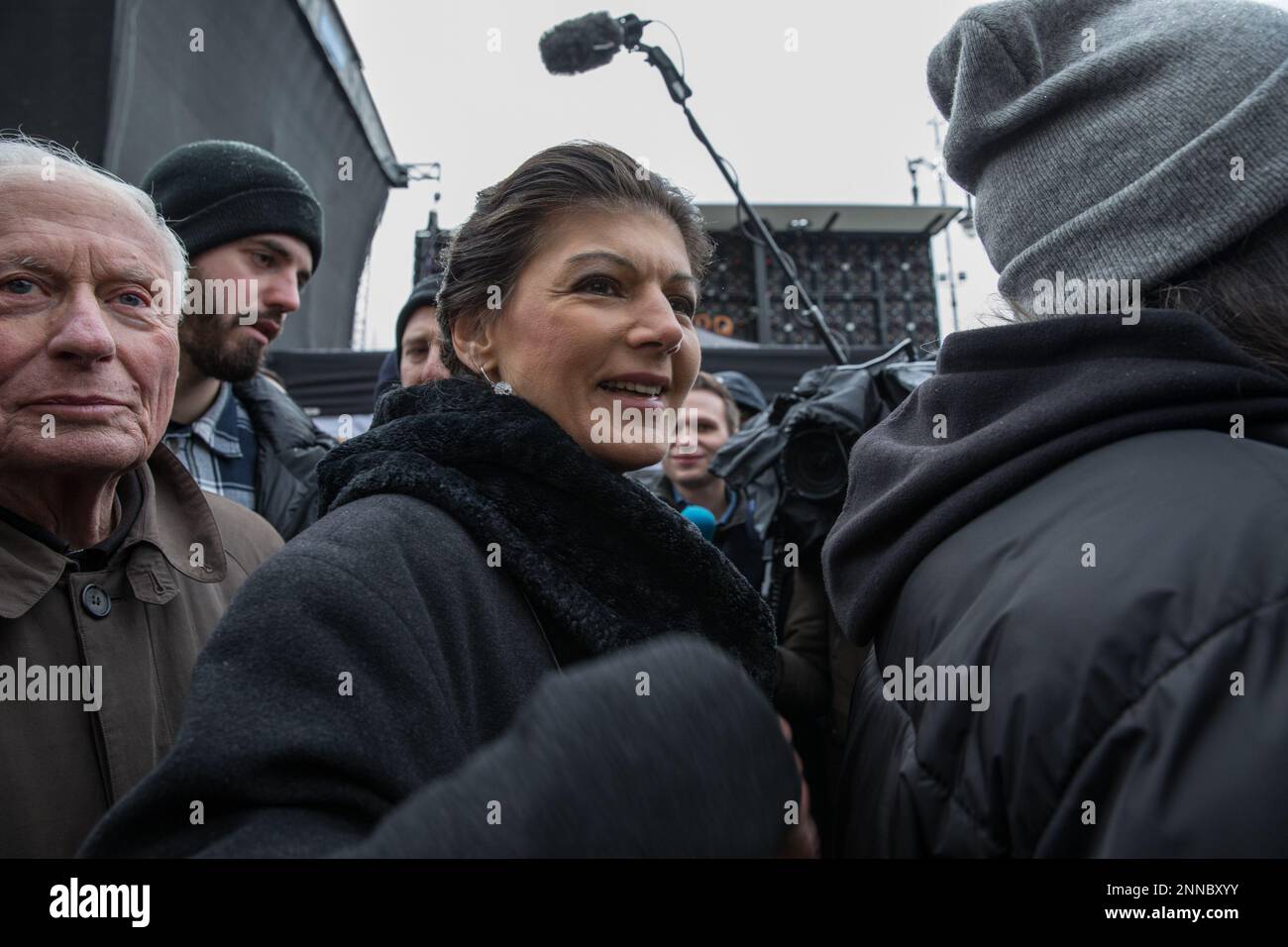 Berlin, Germany. 25th Feb, 2023. Thousands of people gathered on ...