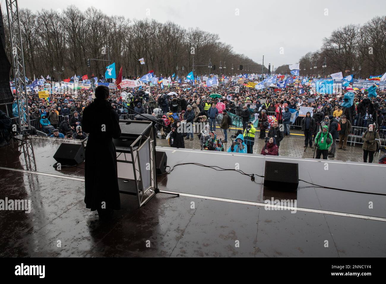 Berlin, Germany. 25th Feb, 2023. Thousands of people gathered on ...