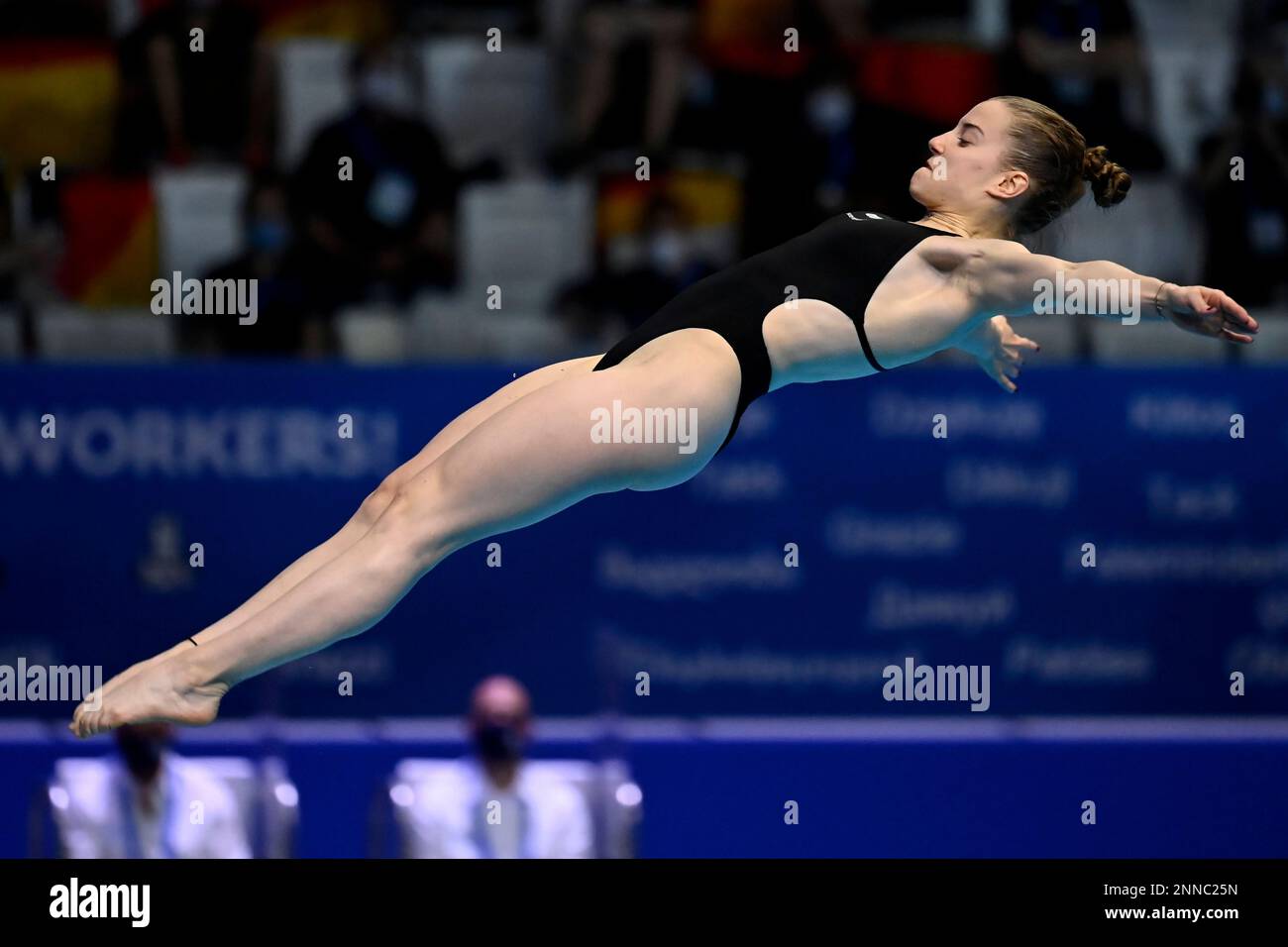 Michelle Heimberg of Switzerland competes in women's 3m springboard ...