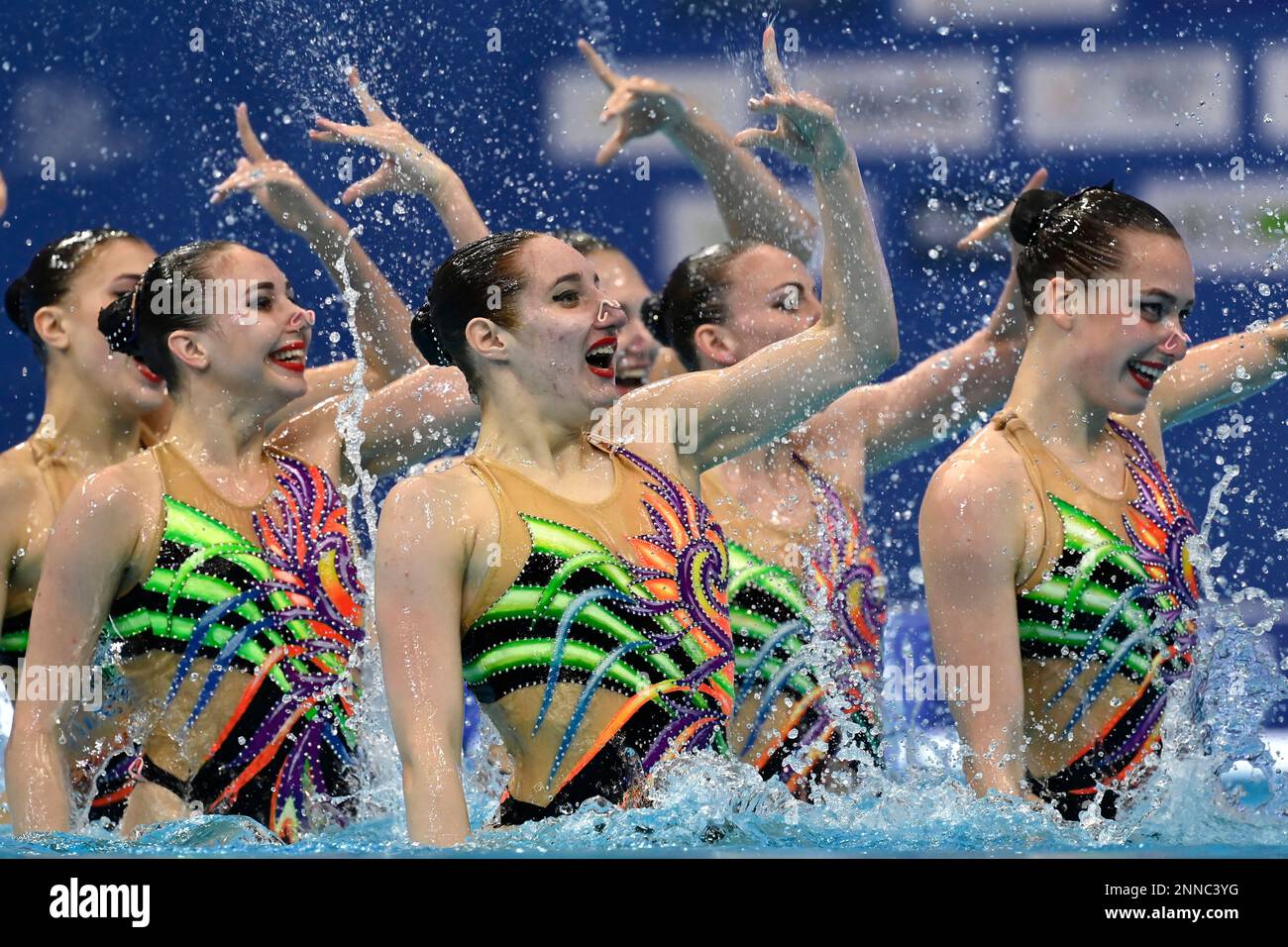 Members of the Ukraininan in action during the highlights routine final ...