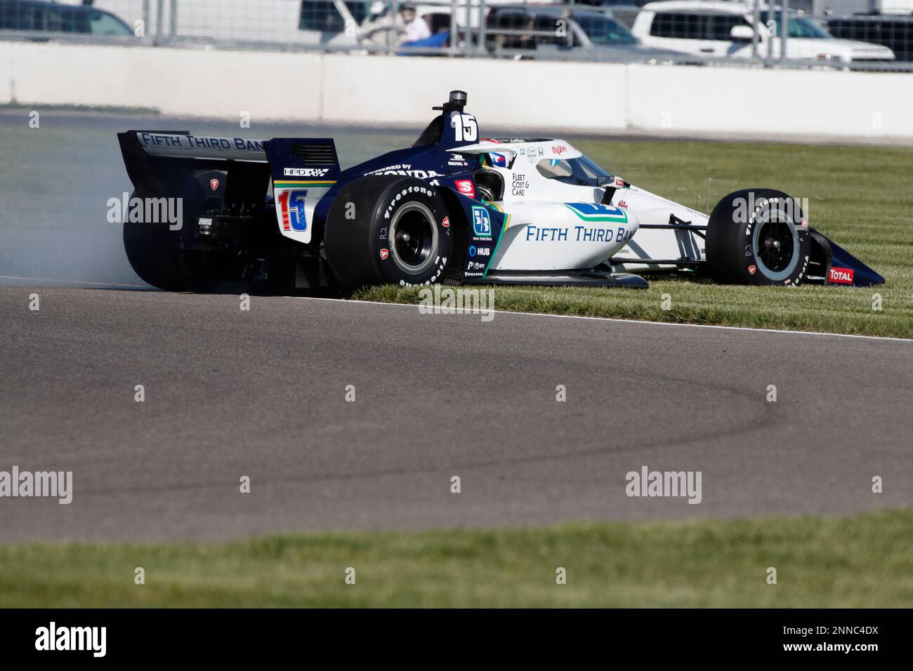 Indianapolis, IN - MAY 14: NTT Series driver Graham Rahal (15) spins ...
