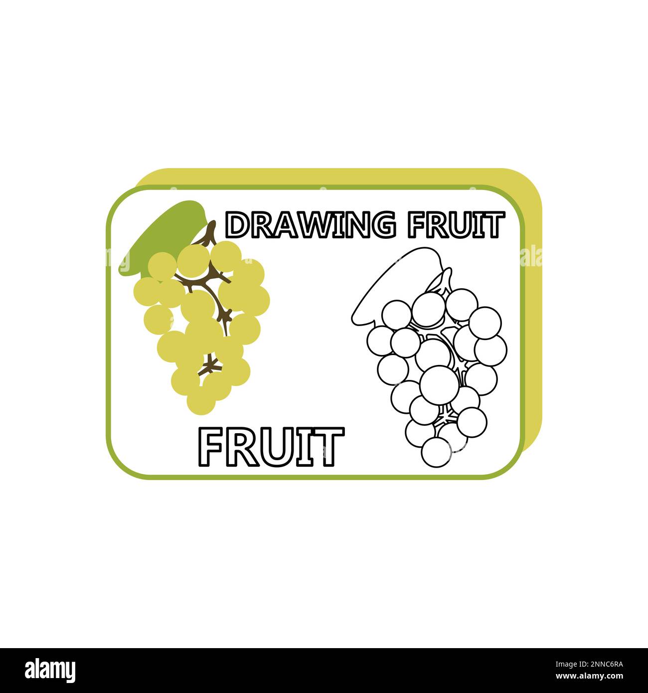 coloring book for kids with grapes icon Stock Vector Image & Art - Alamy