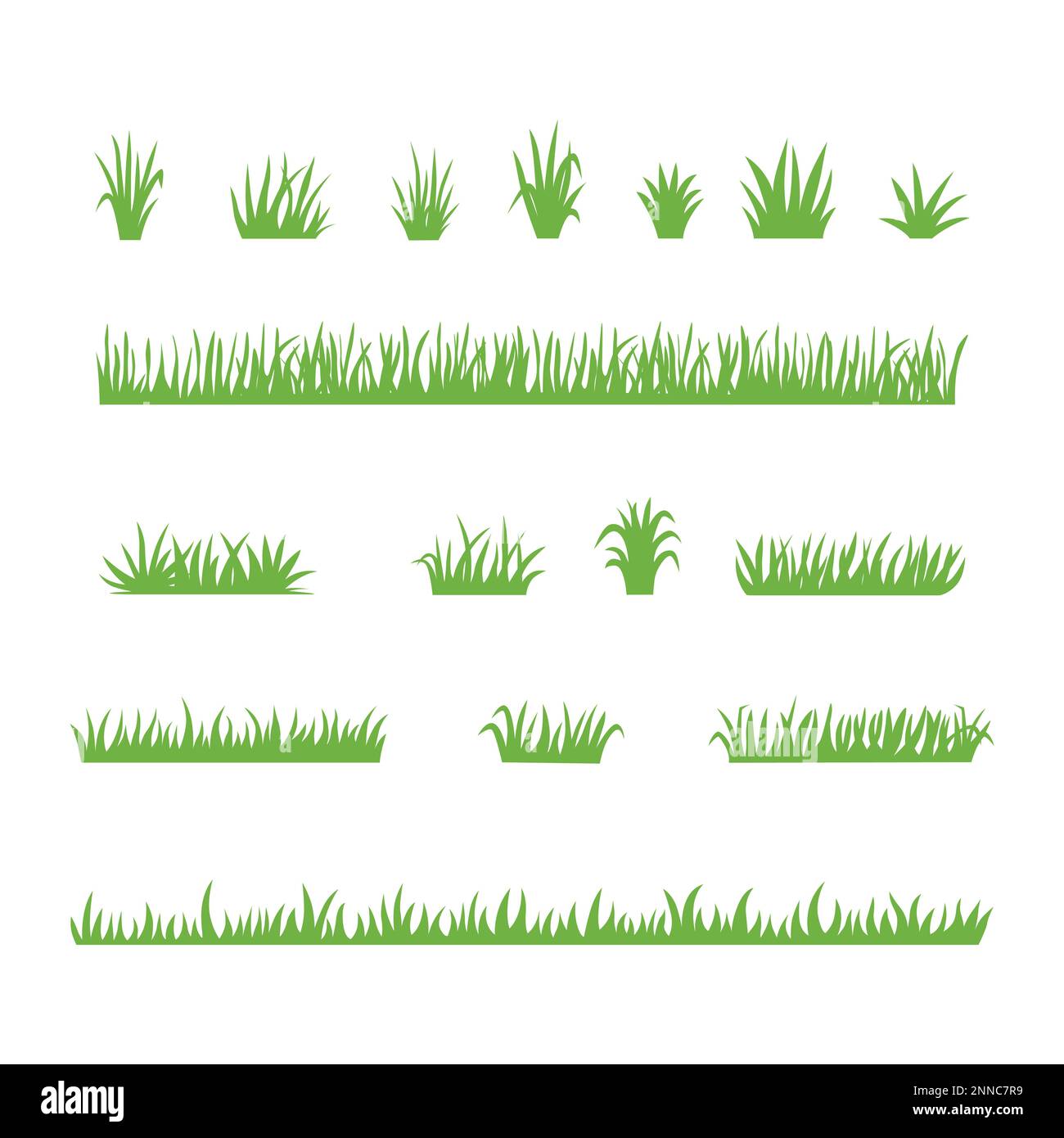 Tufts of green grass. A set of design elements of nature Stock Vector Image & Art - Alamy