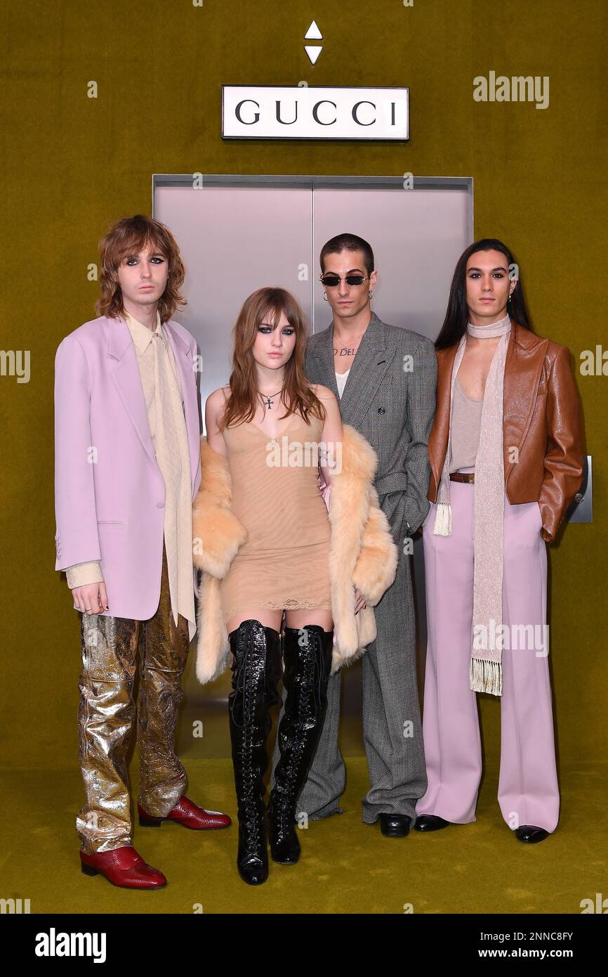 Maneskin: Thomas Raggi , Victoria De Angelis , Damiano David , Ethan ...
