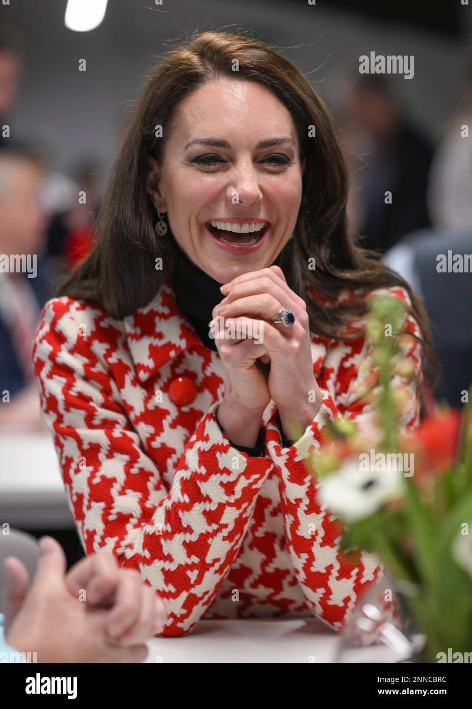 Britain's Kate, the Princess of Wales, meets injured players who are ...