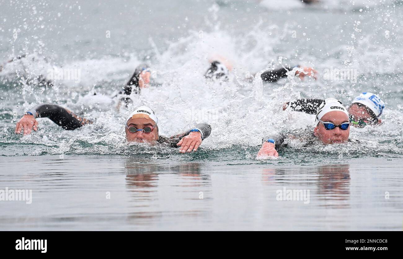 Anna Olasz, left, of Hungary and Sharon Van Rouwendaal of the ...